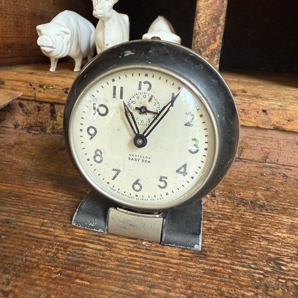 Westclox | Accents | Vintage Westclox Black And Cream Big Ben Table ...
